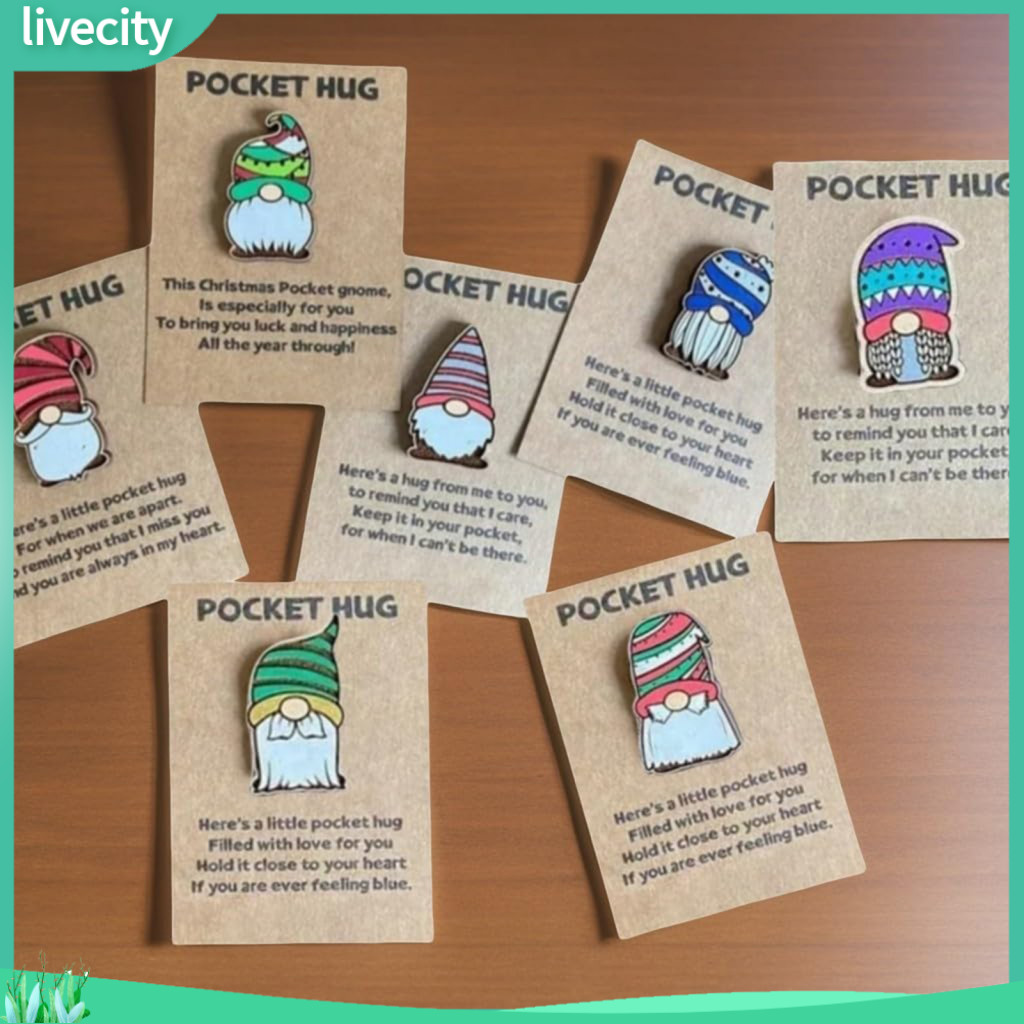 livecity| Pocket Hug Card Wooden Pocket Hug Pocket Hug Gnome Decoration ...