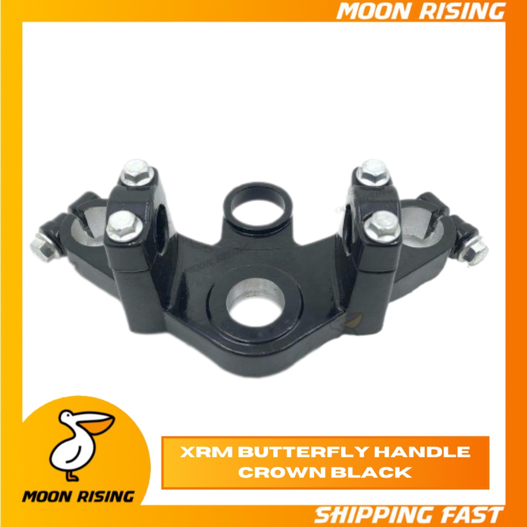 XRM BUTTERFLY HANDLE CROWN BLACK MOTORCYCLE [MOON RISING] | Shopee ...