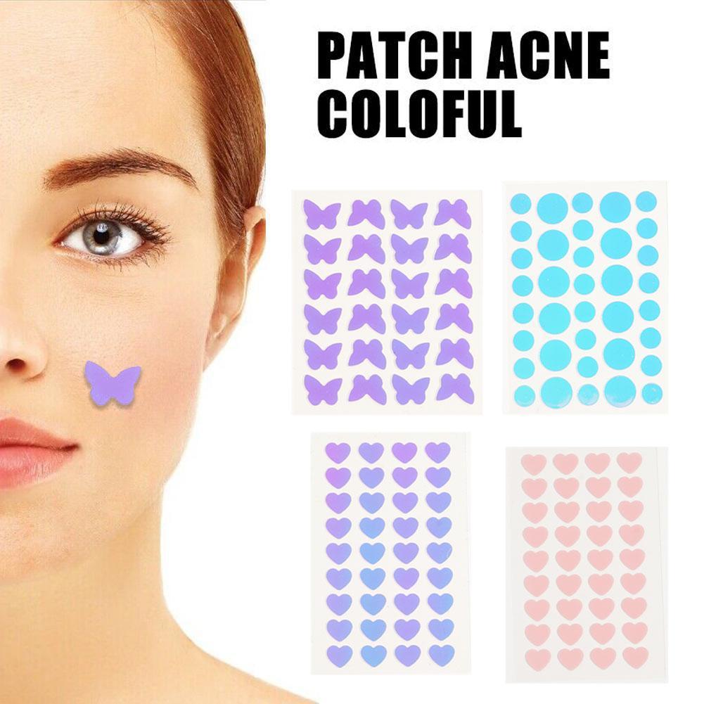 Colored Heart Pimple Patch Love Shaped Hydrocolloid Butterfly Circle ...
