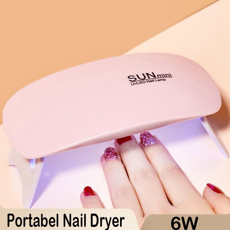 Quick-Dry LED UV Gel Mouse Light Nail Dryer Portable Support USB Charge ...