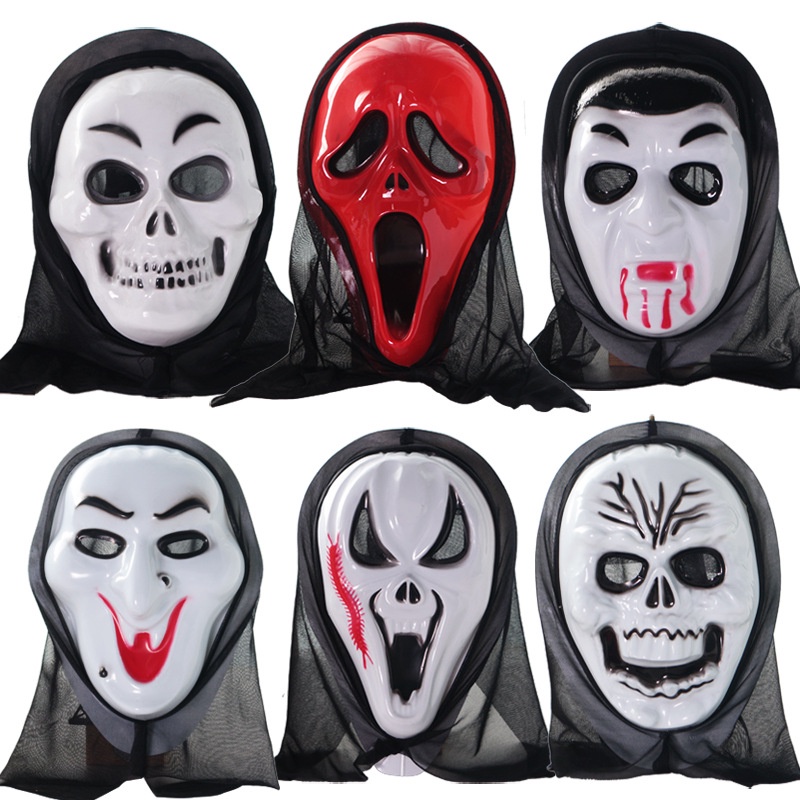 Halloween Horror Mask Party Masquerade Ghost Face Screaming Pullover ...