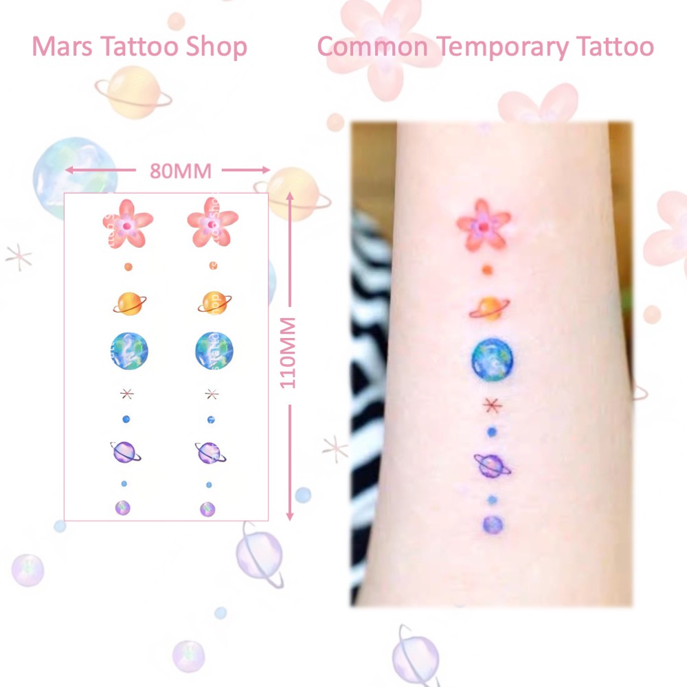 【Mars Tattoo】Common Tattoo, Colored Tattoo, Long Lasting,Temporary ...