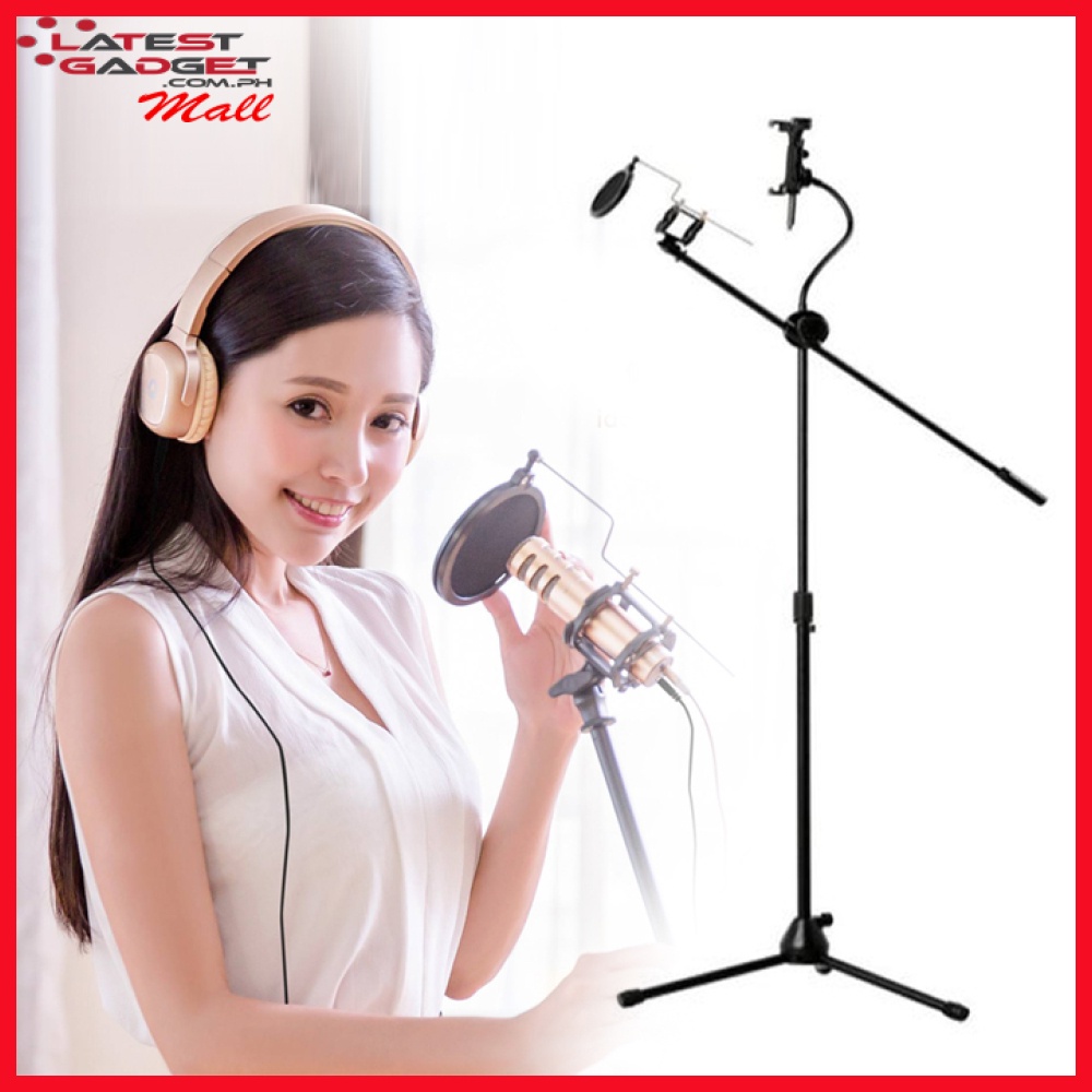 LatestGadget PH Idol K8 Microphone Center Stage Stand with Pop Filter ...