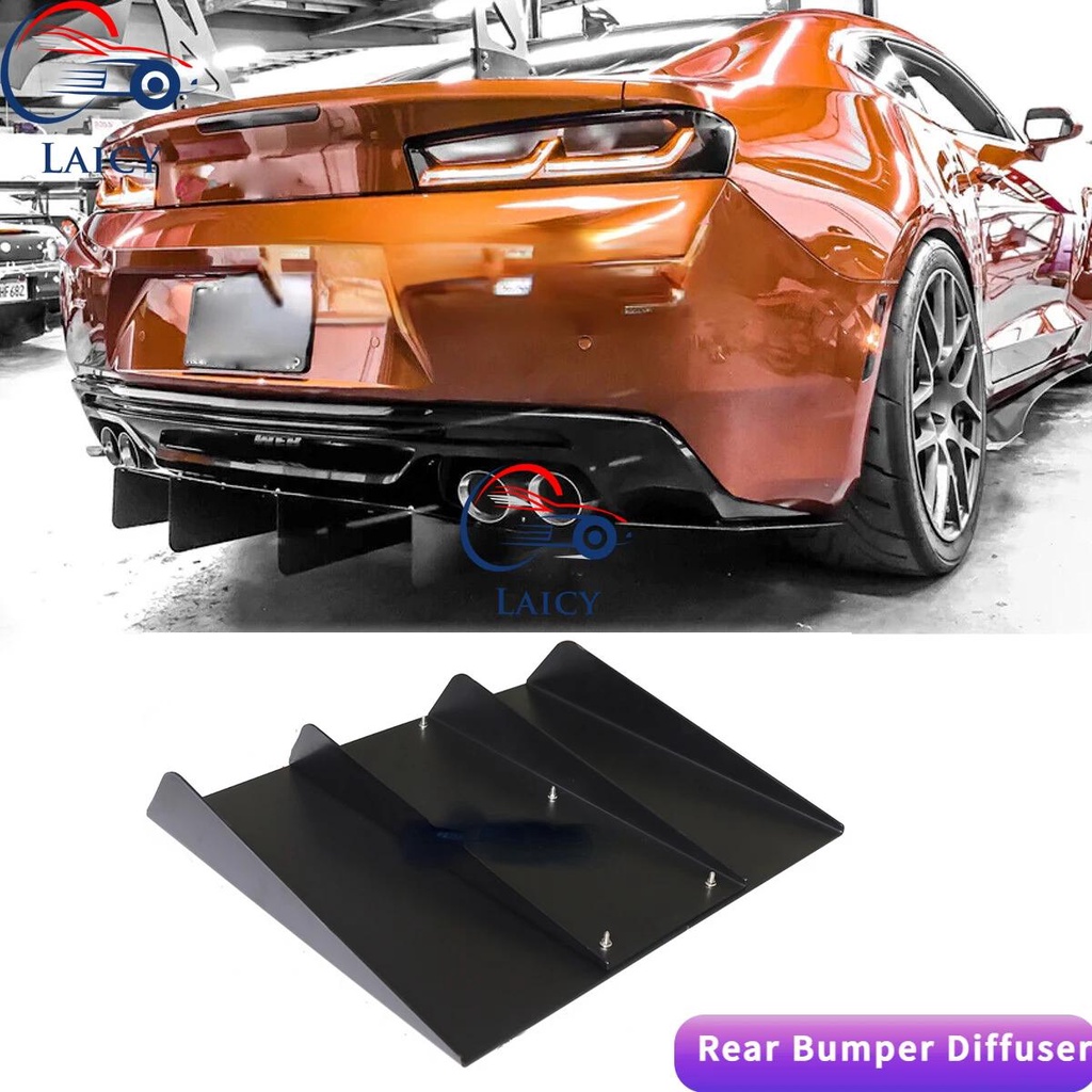 LAICY For Chevrolet Camaro Corvette Rear Bumper Diffuser 4-Fin Spoiler ...