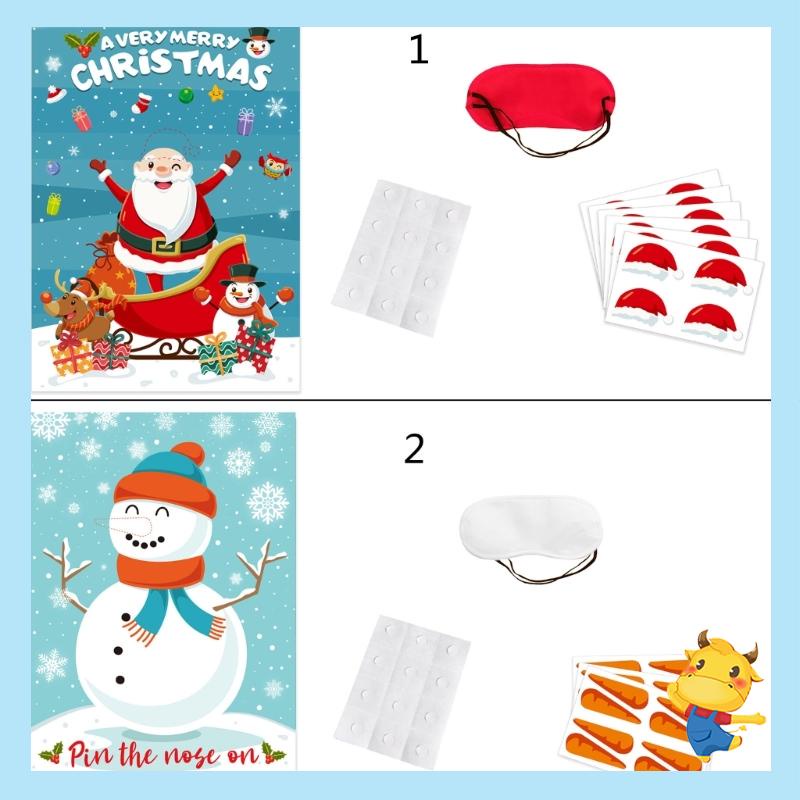 be> Pin the Nose on Snowman Pin the Hat on Santa Claus Christmas Party ...
