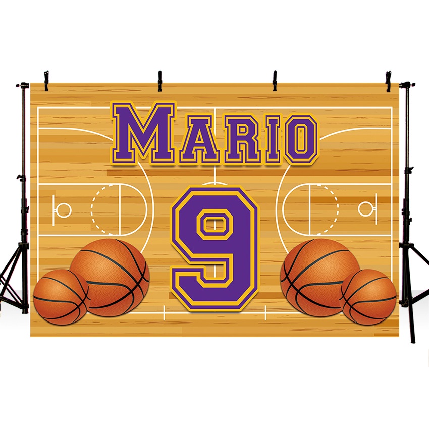 Mehofond Photography Background Basketball Theme Sport Court Stars Kids ...
