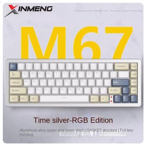 Xinmeng M67 three mode mechanical keyboard Customization of Aluminum ...
