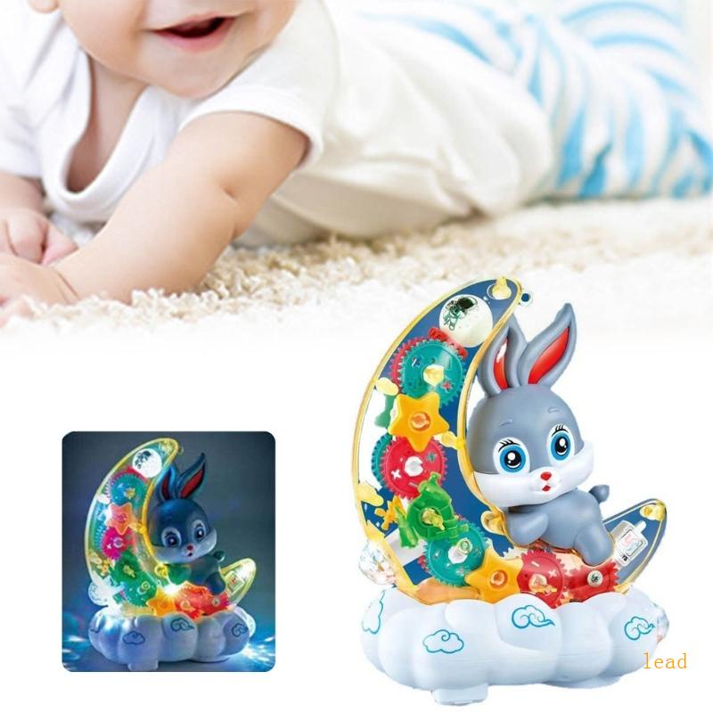 lead Transparent Gear Walking Toy Electric Walking Rabbit Toy for Boy ...