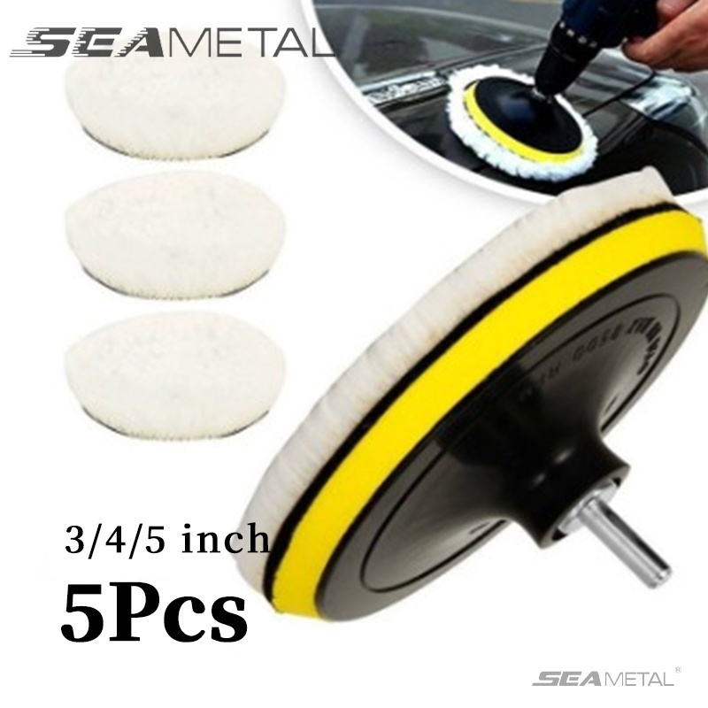SEAMETAL 3/4/5 Inch Car Polishing Disc Velcro Polisher Backing Pad ...