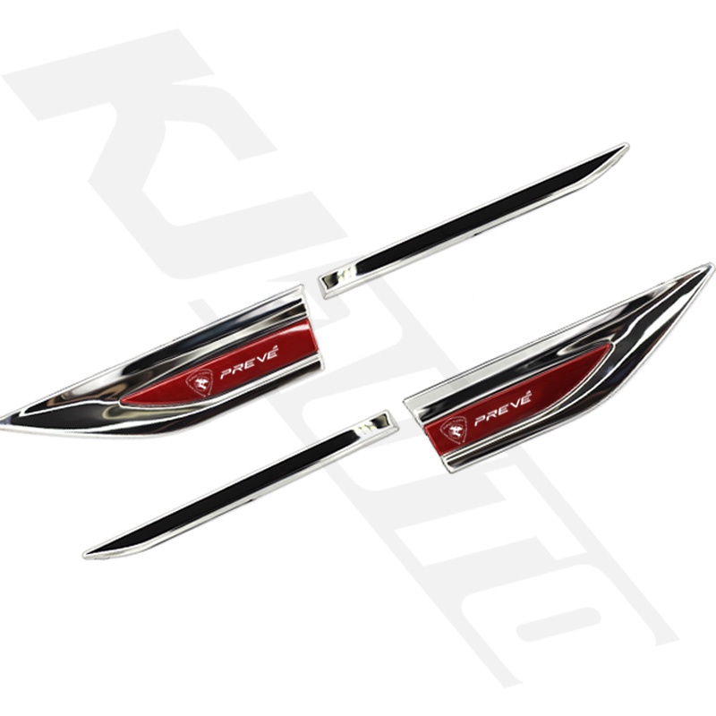 Car Stainless Steel Car Door Fender 3D Metal Side Logo Stickers（Left ...