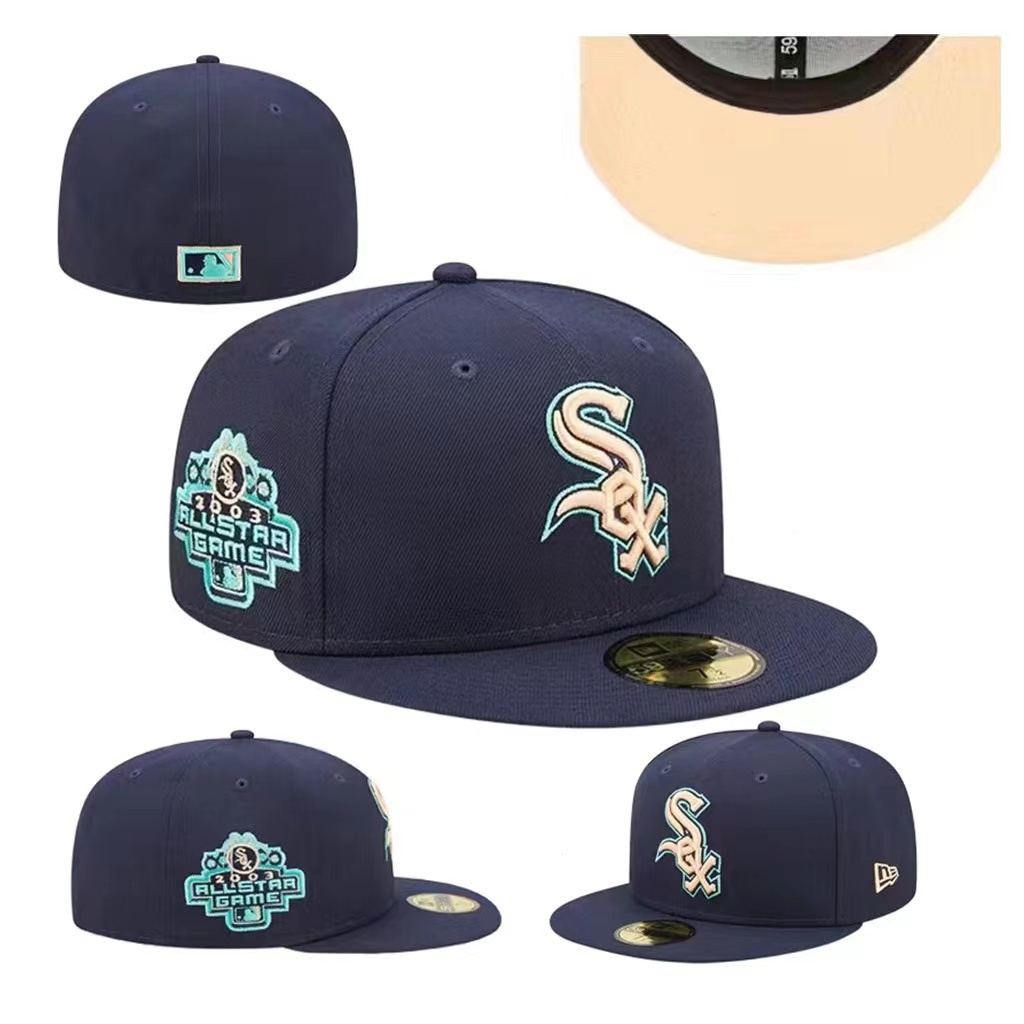 Chicago White Sox baseball cap flat brim full closed Hip Hop hats 4672 ...