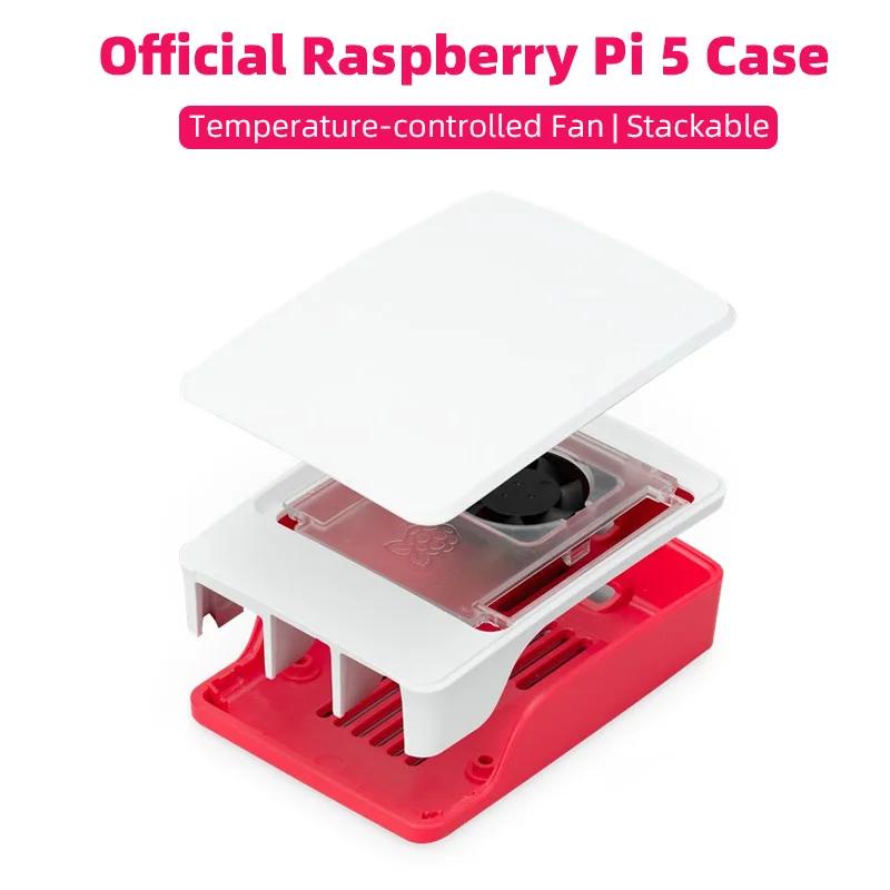 Official Raspberry Pi 5 Case Red White ABS Shell with Temperature ...