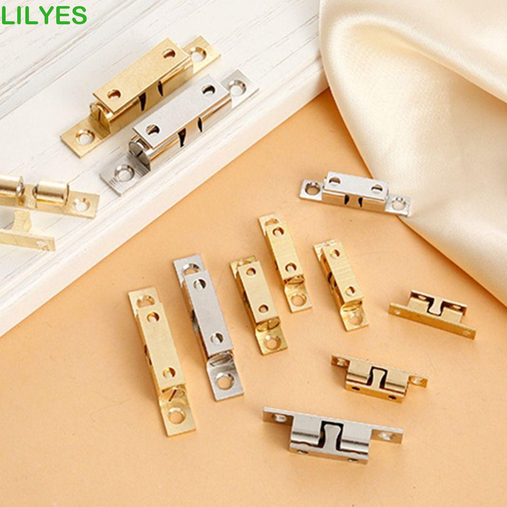 LILYES Door Lock Switch Brass Door Buckle Furniture Fitting Spring Lock ...