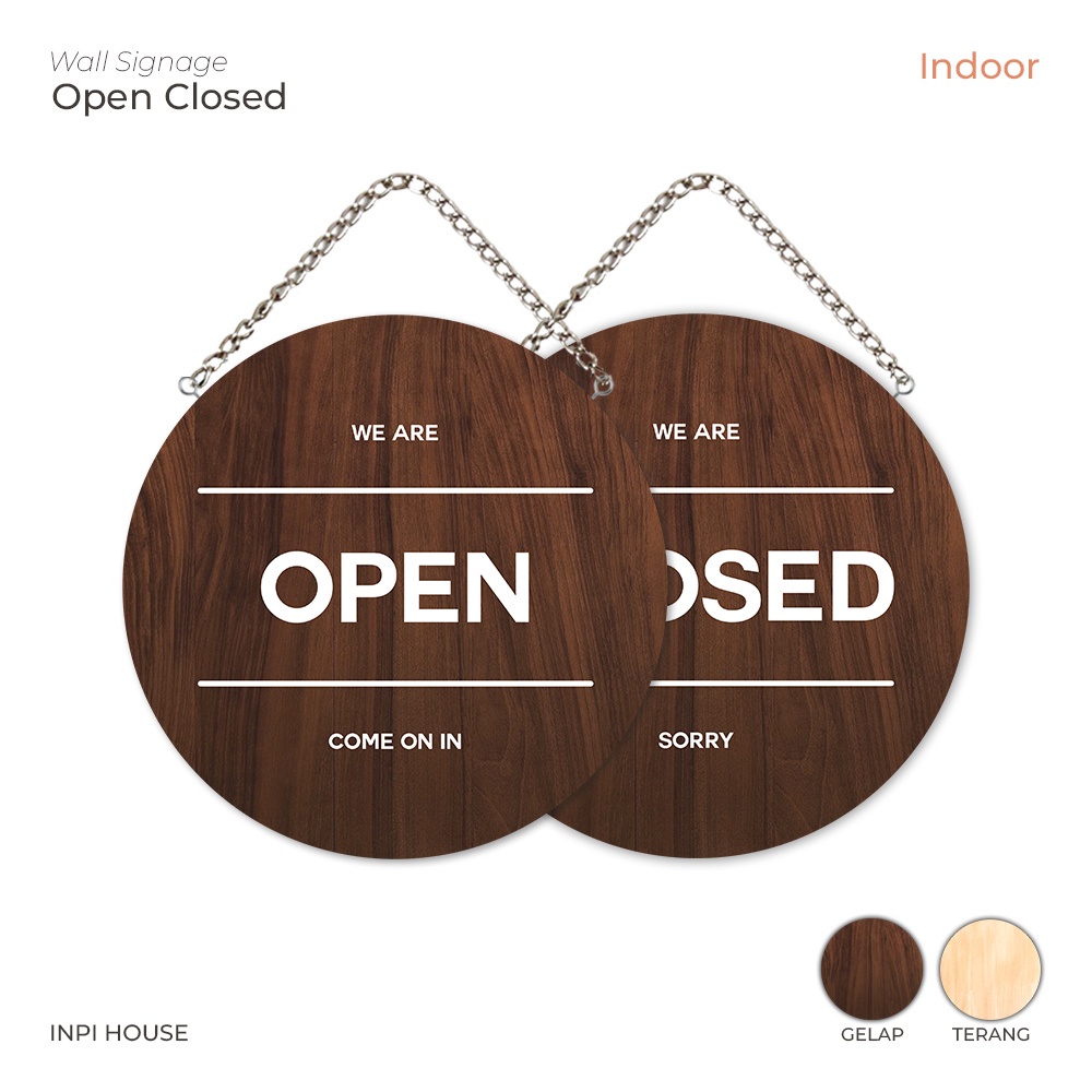Open closed sign - open close sign - wall signage open closed | Shopee ...