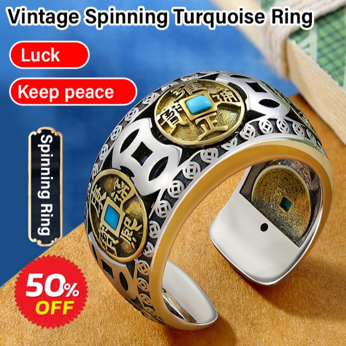 Natural Open Adjustment Ring Five Emperors Money Transfer Consecration ...