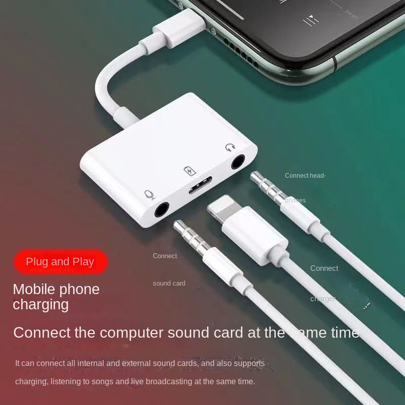 Sound Card for Apple Android Phone Typc Three-in-One Live Converter ...