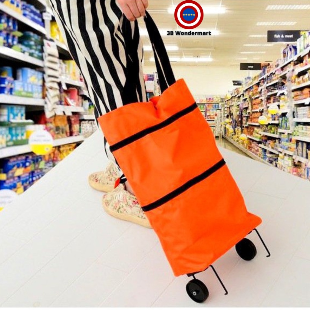 Multi-Purpose Grocery Shopping Bag Portable Tug Bag Shopping Cart ...