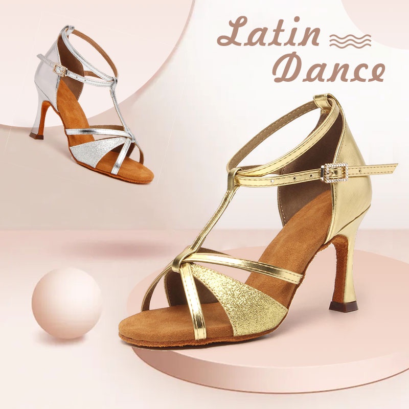 Women's 7CM Ballroom Salsa Tango Latin Professional Dancing Shoes Peep ...