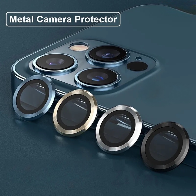 Monee 3Pcs Metal Full Cover Tempered Glass Camera Lens Protector ...
