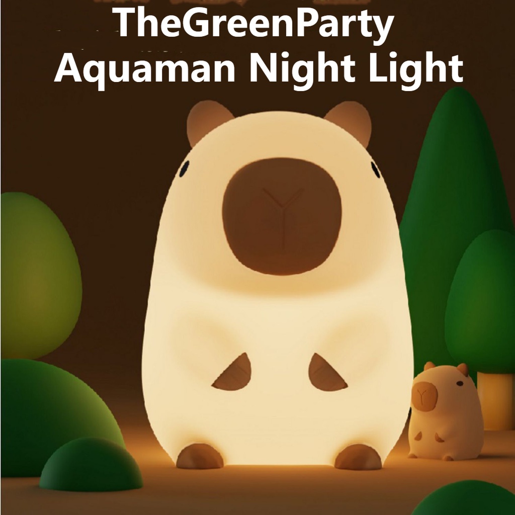 Thegreenparty Capybara Night Light Capybara Papa Light Bedroom Bedroom ...