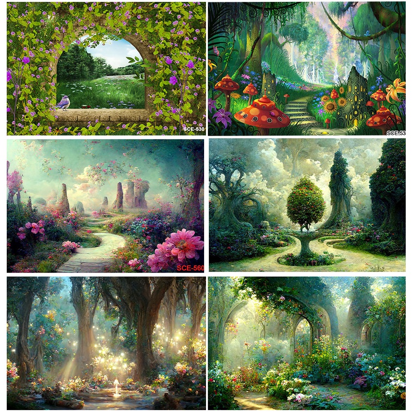Spring Fairytale Forest Wonderland Adventure Birthday Backdrops ...