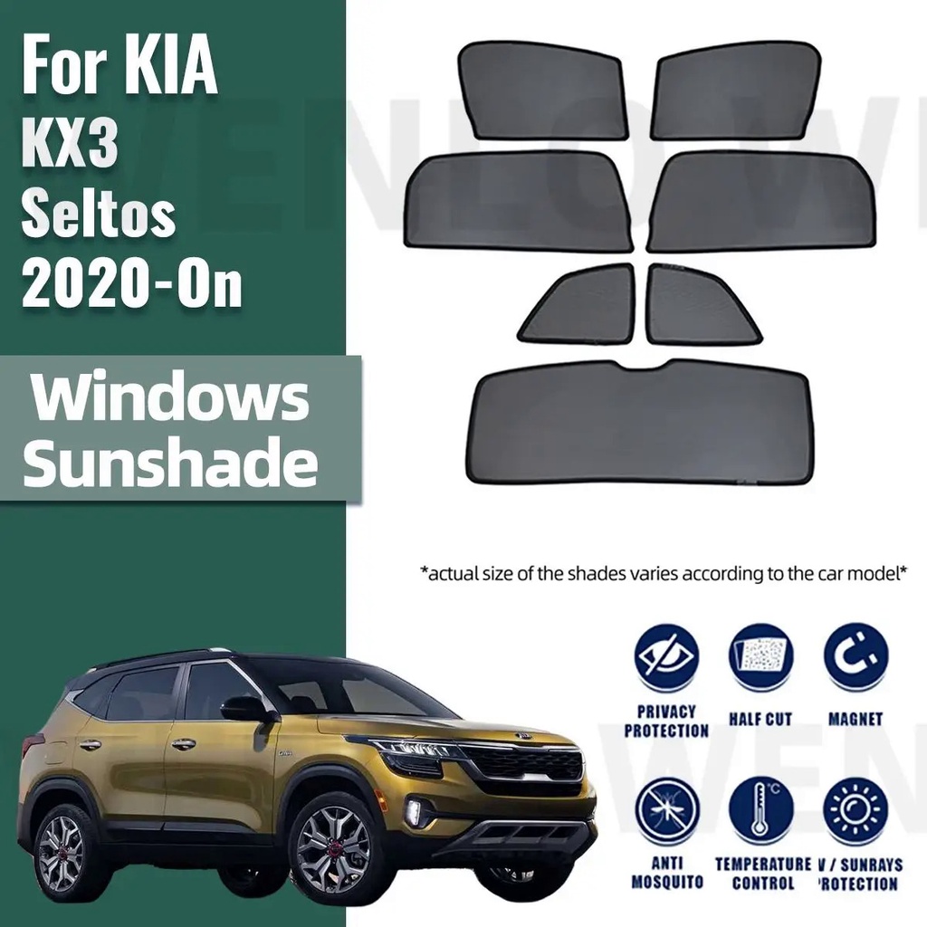 For KIA KX3 Seltos 2020-2023 2024 Side Window Sun Shade Visor Magnetic ...