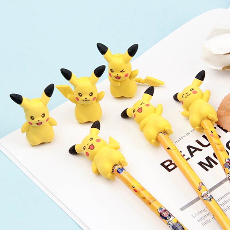 20/10/5Pcst Anime Pokemon Pikachu Eraser Cartoon Cute Pencil Rubber ...