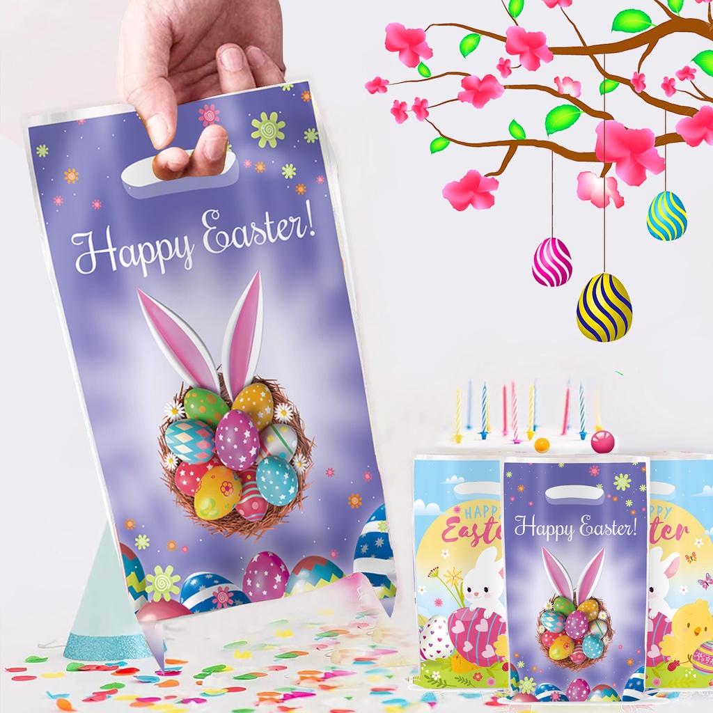 30Pcs Easter Gift Bags Bunny Loot Candy Bags Easter Goodies Bags Easter ...