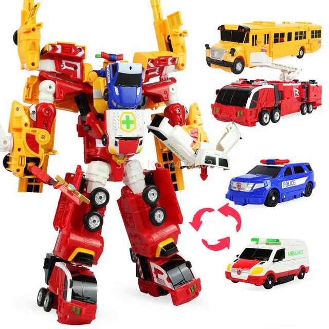4 IN 1 Hello Carbot Transformation Robot Toys Action Figures ...