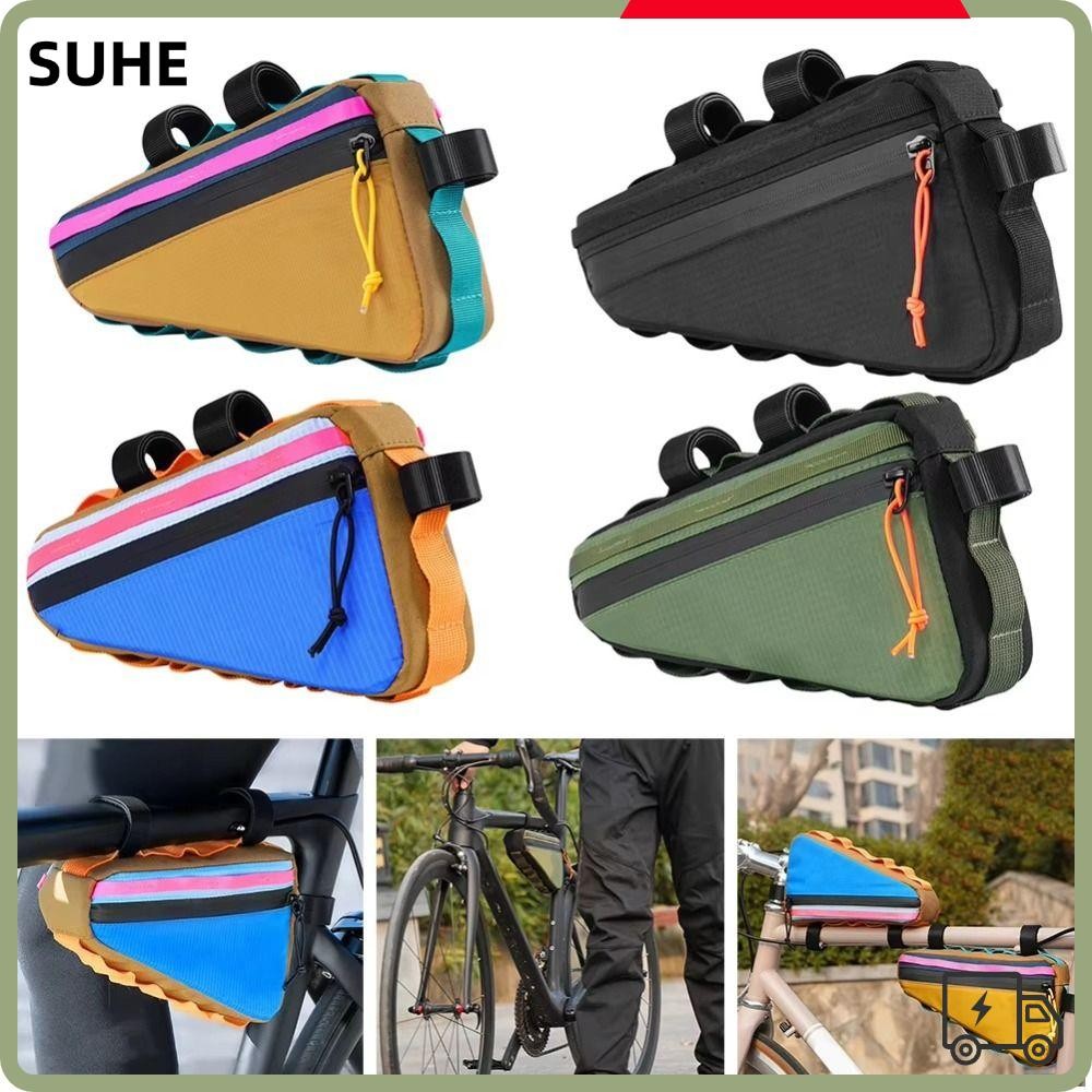 HI-SUHE Bicycle Triangle Bags, Waterproof Portable Bike Storagebag ...