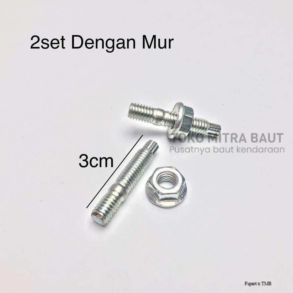 Bolt 10 M6 Upper Lower Tanem Drat Nut 10 Bolt Manipol Exhaust Original ...