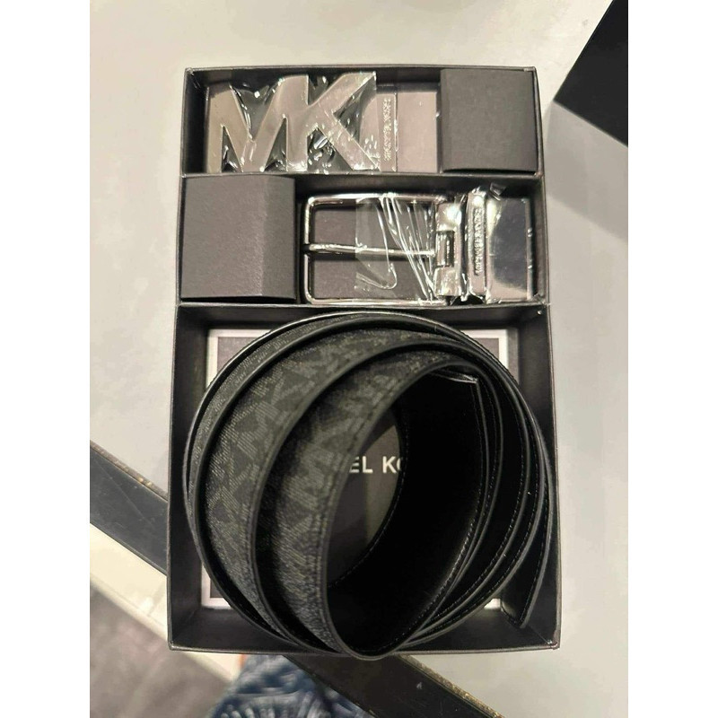 AUTHENTIC MK 4-in-1 Logo Men’s Belt Box Set BLACK - ORIGINAL, US ...