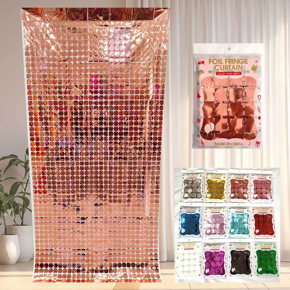 1*2M Foil Curtain Square Backdrop Glitter Sequin Wall Wedding Birthday ...