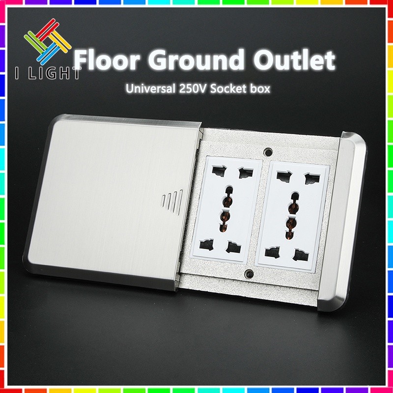 Universal 250V Pop-up Floor Ground Outlet Power Flat push Sockets 12 ...