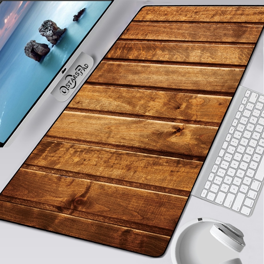 XXL Wood Grain Laptop Gaming Anti-slip Large Size Locking Edge Speed ...