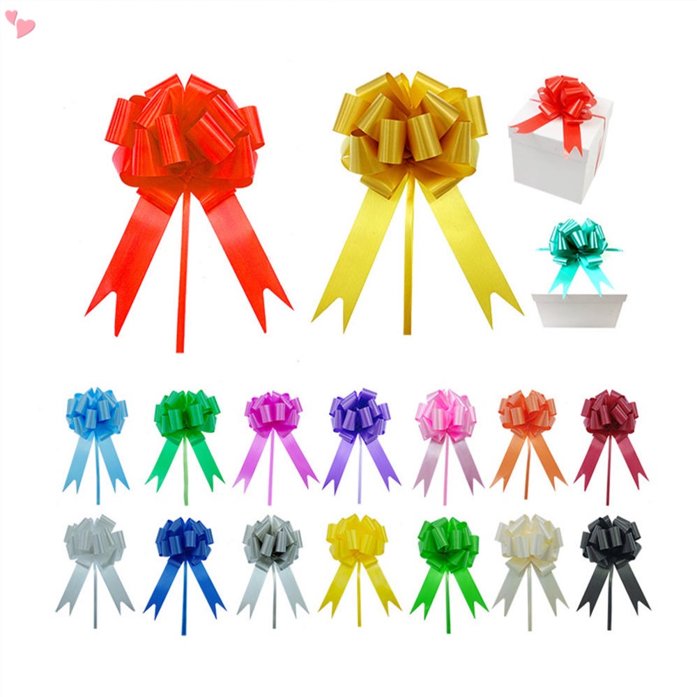 10pcs Ribbon Pull Bow Present Basket Pull Bows Knot Ribbon Present ...