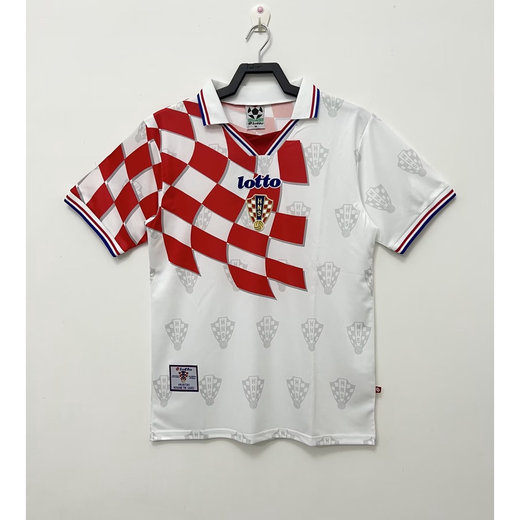 1998 Croatia Home World Cup Retro High Quality Football Jersey | Shopee ...