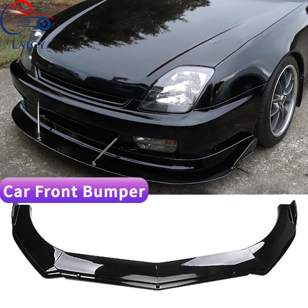 LANTOP For Honda Prelude Si Car Front Bumper Chin Lip Spoilers Body Kits Splitter Skirt Diffuser ...