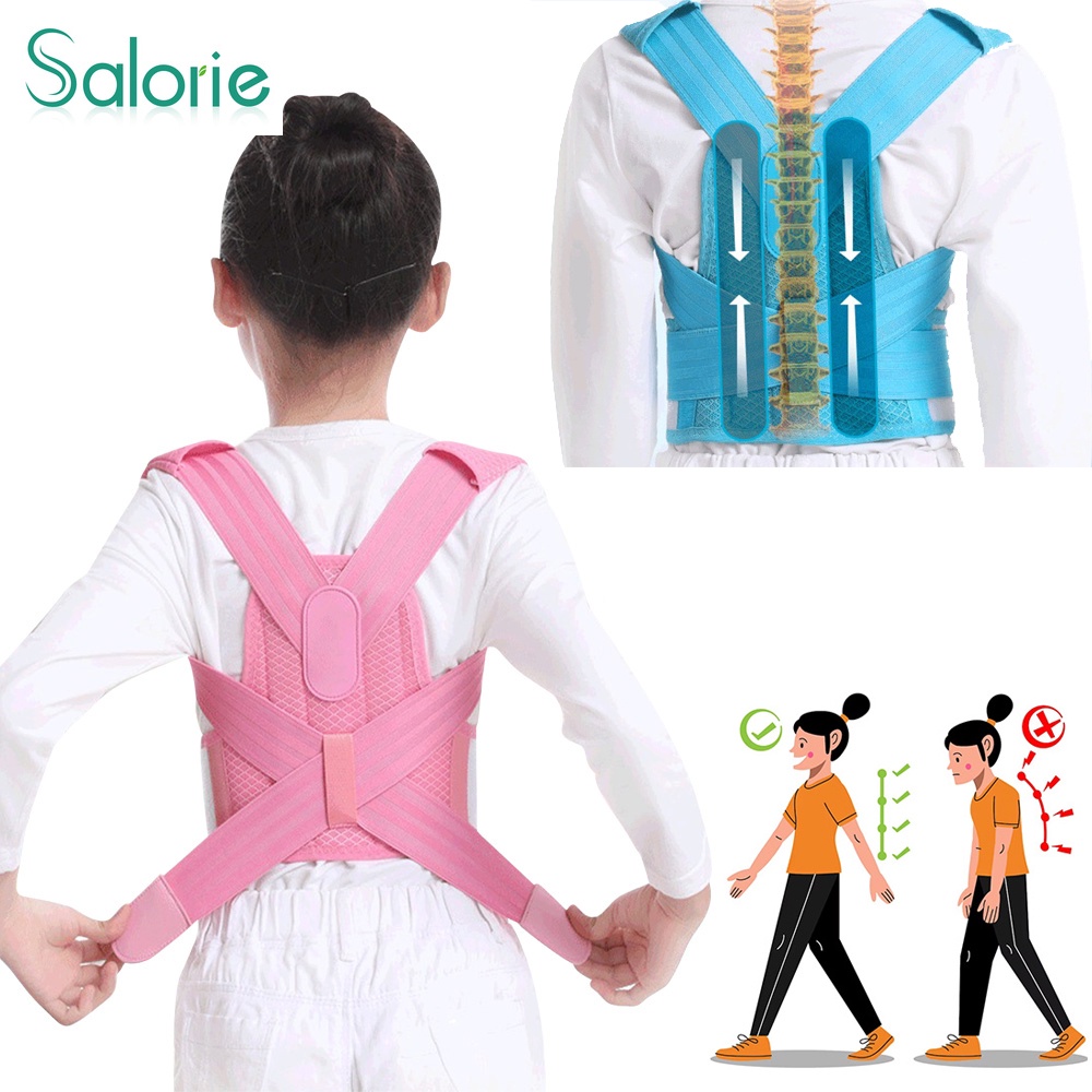 Kids Adjustable Posture Corrector Belt for Child Brace Straight Spine ...