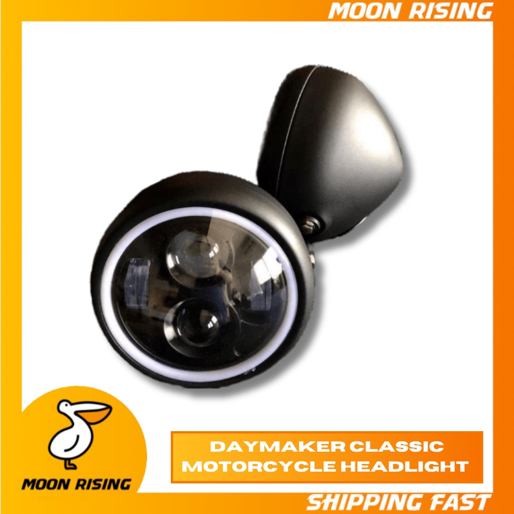DAYMAKER CLASSIC MOTORCYCLE HEADLIGHT RETRO HEADLIGHT 5.75 INCHES WITH ...
