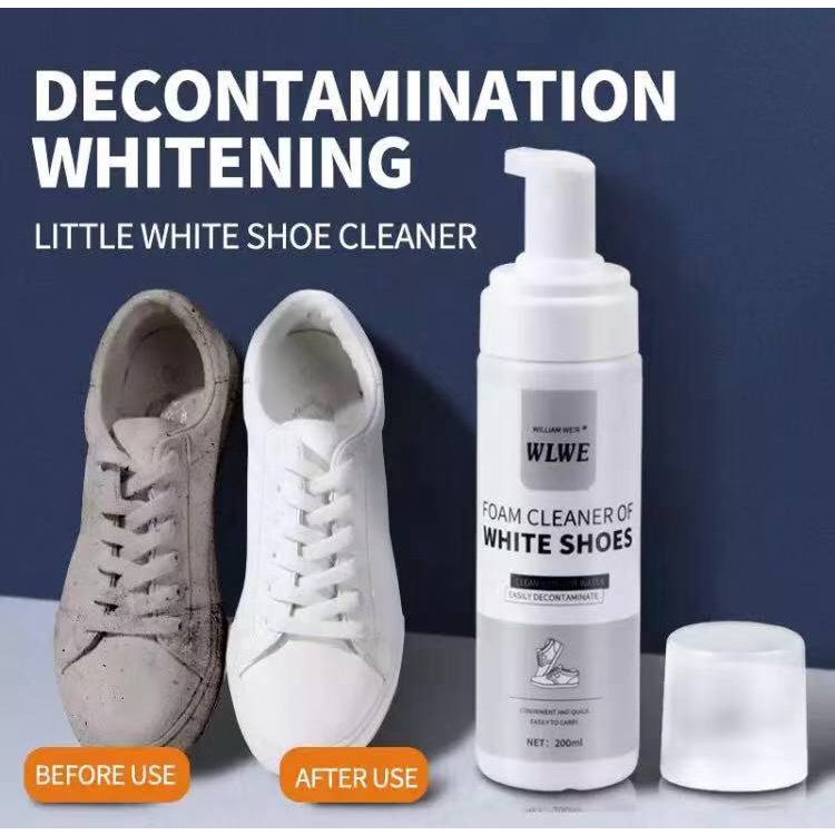 chic BS 200ml Shoe Cleaner Whitening Foam Cleaner For White Shoes White ...