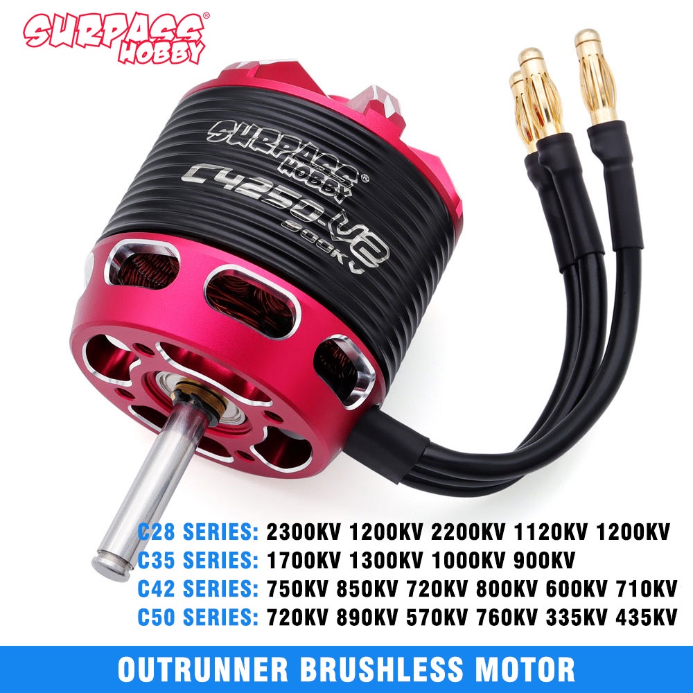 SURPASS HOBBY RC Brushless Motor Outrunner C42 C50 Series Brushless ...