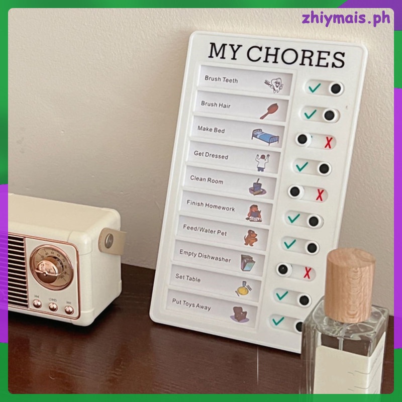[READY STOCK] Kids Schedule Chart Daily Routine Self-discipline Checker Chore for Punch Card ...