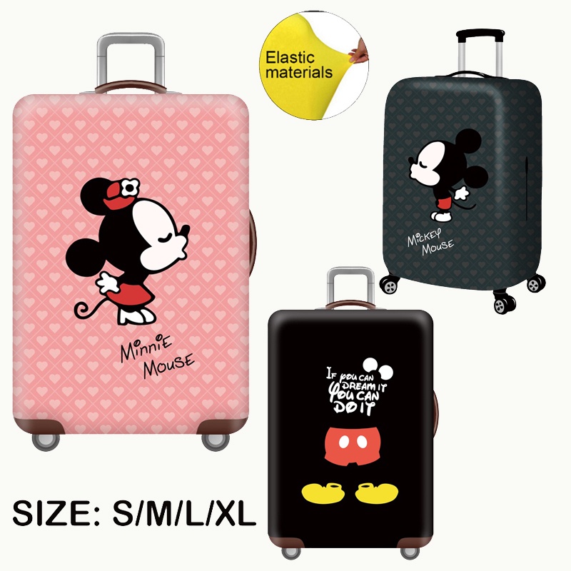 Disney Disneys Straw Mickey and Minnie Strawened Luggage Cover 18-32 ...