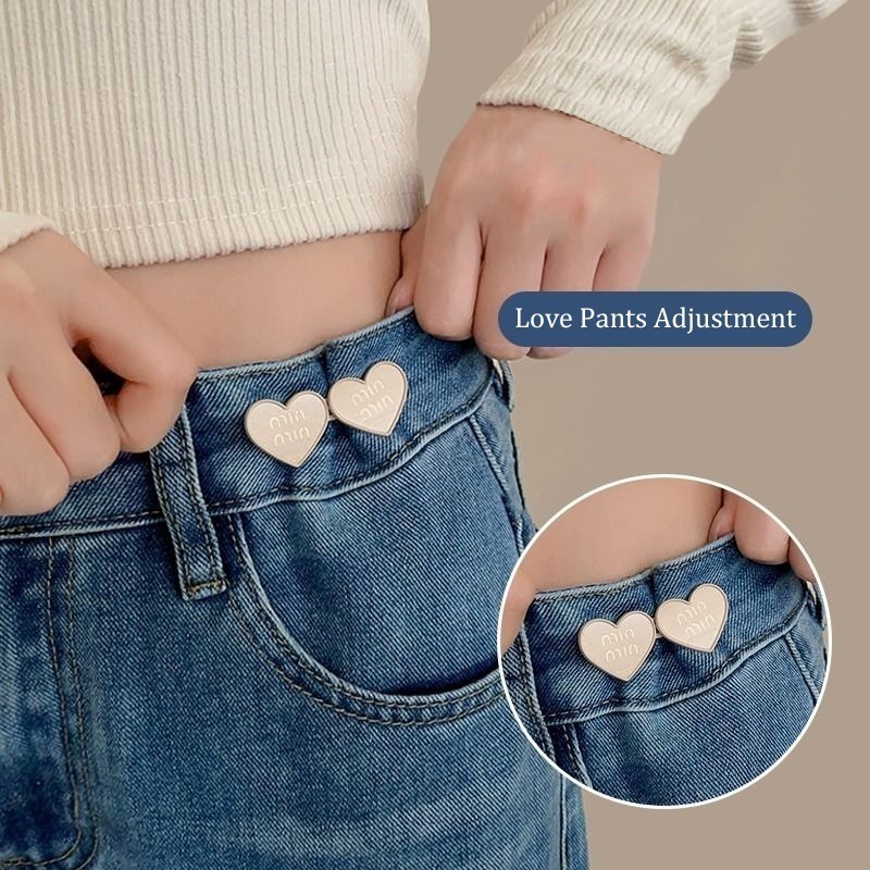 Cute Love Heart Waist Clip Women Tightening Waistband Pin Korean ...