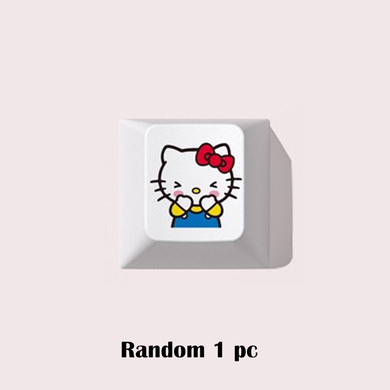1/4/9 pcs Hello Kitty Keycaps Cherry Profile R4 Height PBT Cute Sanrio ...