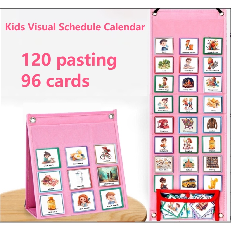 Kids Visual Schedule Calendar Chart Autism Learning Kids Behavior ...