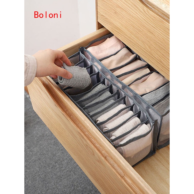 Boloni 3 Pcs Underwear Drawer Organizer Foldable Closet Compartments ...