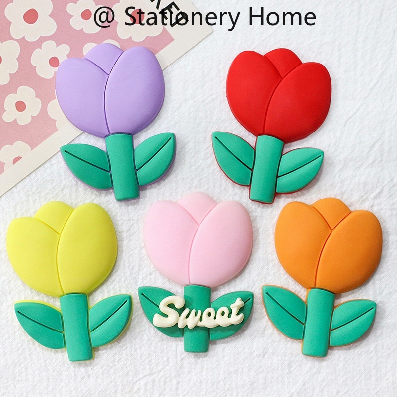 Large Tulip Flower Refrigerator Creative Decorative Magnet Personalized ...