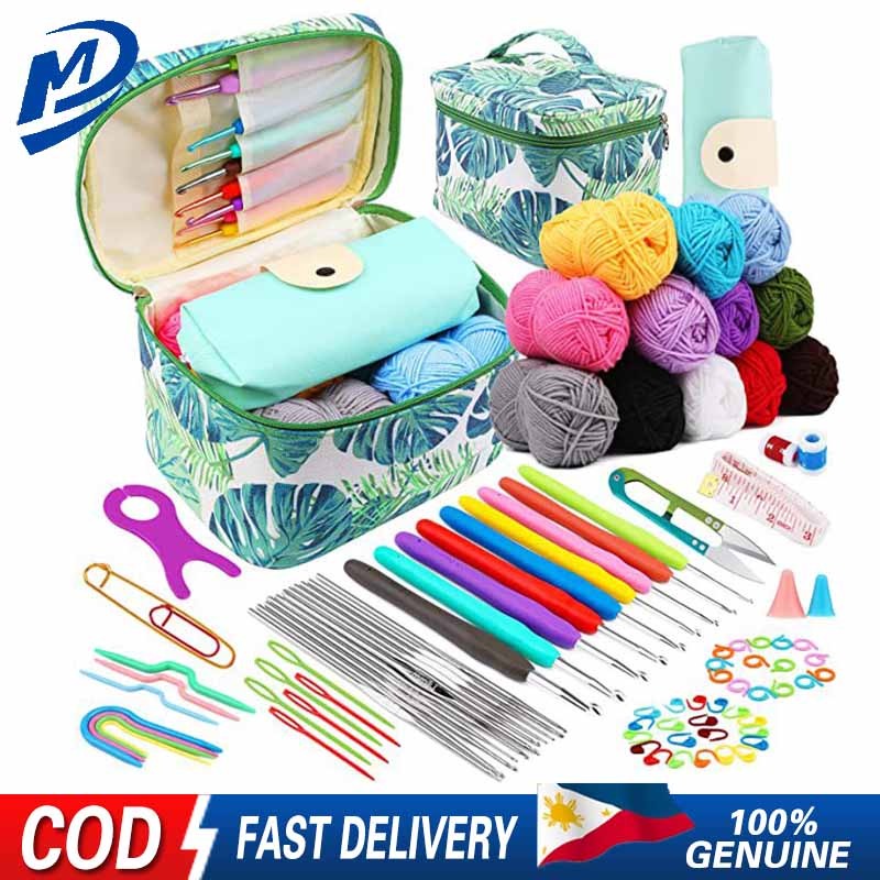 【87-PCS】Beginner Crochet Kit For Adults Knitting Starter Kit Adults And ...
